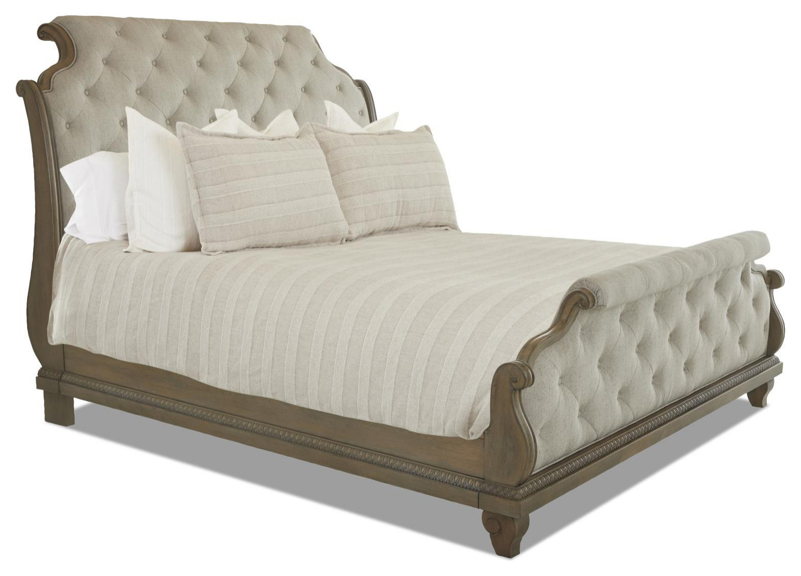 Trisha Yearwood Home Jasper County Honeysuckle Upholstered Bed, Queen - Traditional - Platform ...