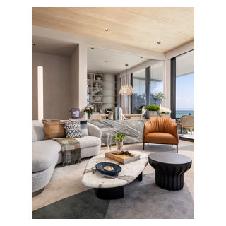 Glass Partition Ideas for Open-Concept Living - Modern - Living Room ...