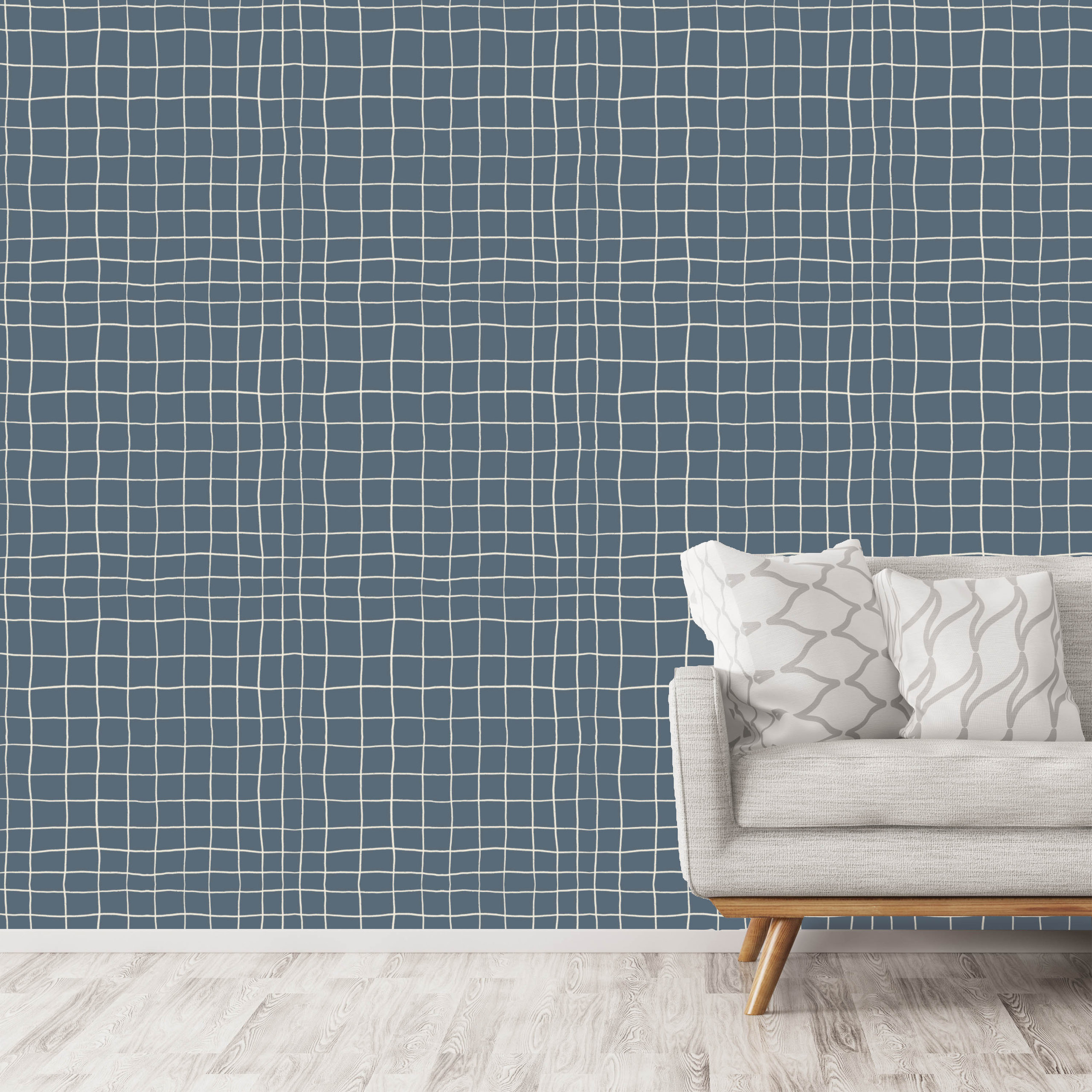 Springfield Blue Wallpaper by Amy MacCready, Sample 12"x8" - Farmhouse ...