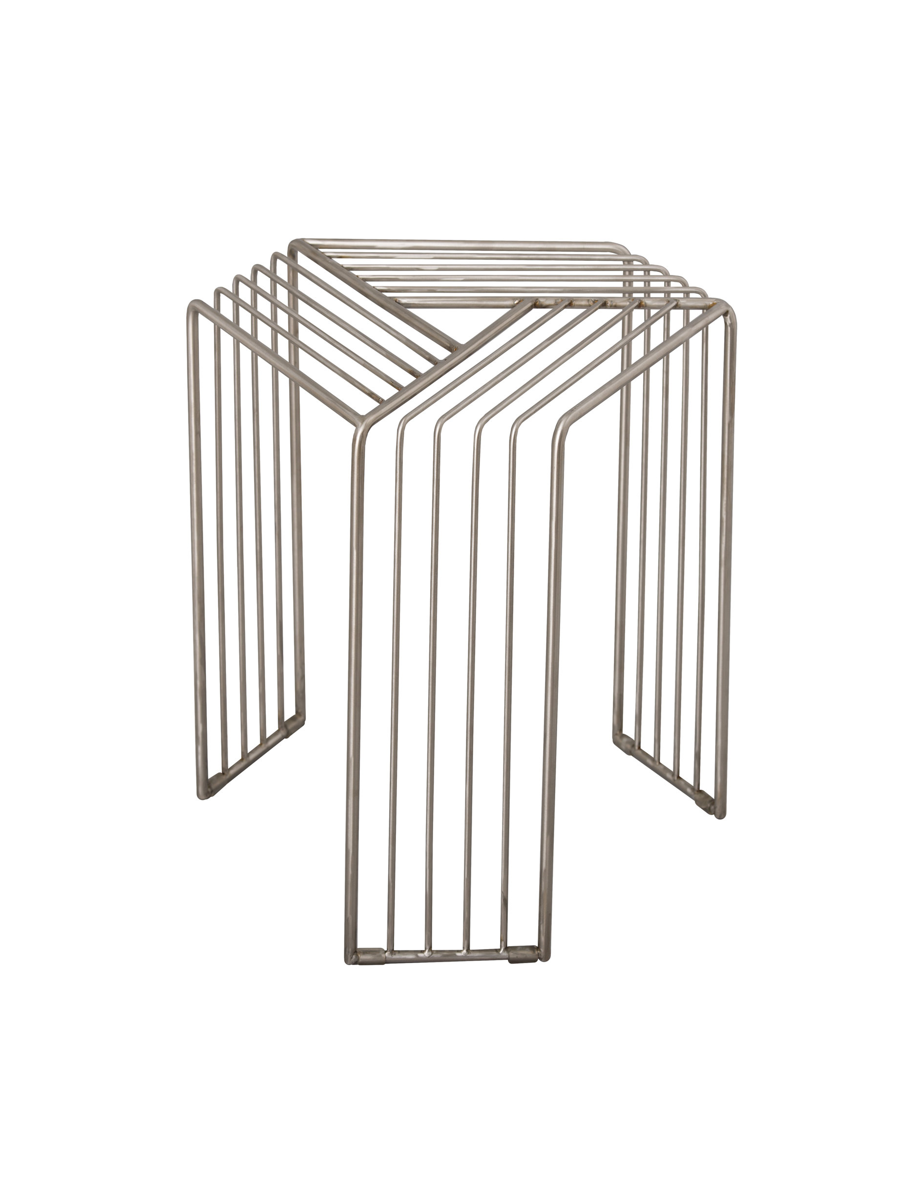 18.5 in Hex 3 Leg Stainless Steel Accent Table - Contemporary - Outdoor ...