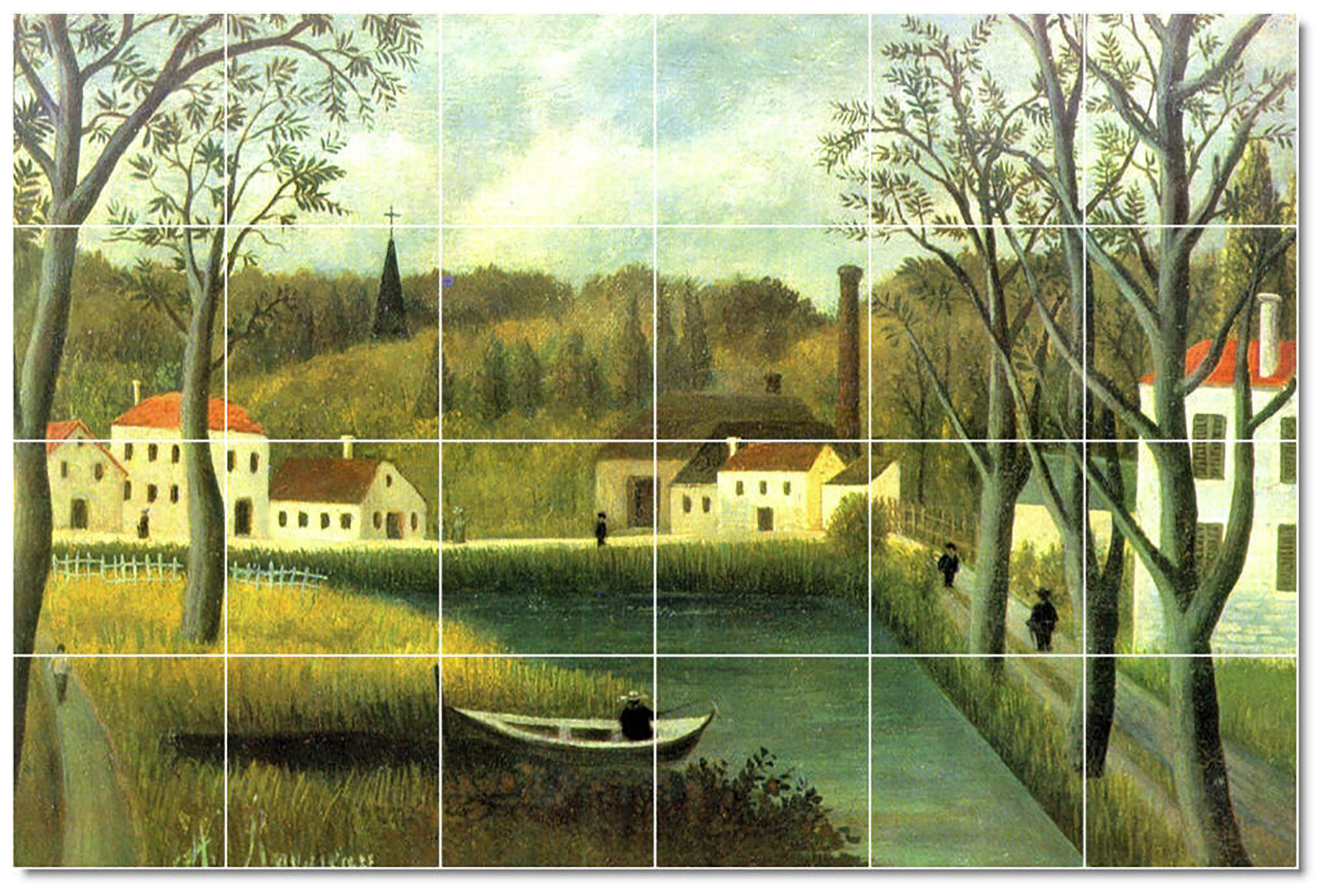 Jean-Jacques Rousseau Poster Art Painting Ceramic Tile Mural #65, 36 ...