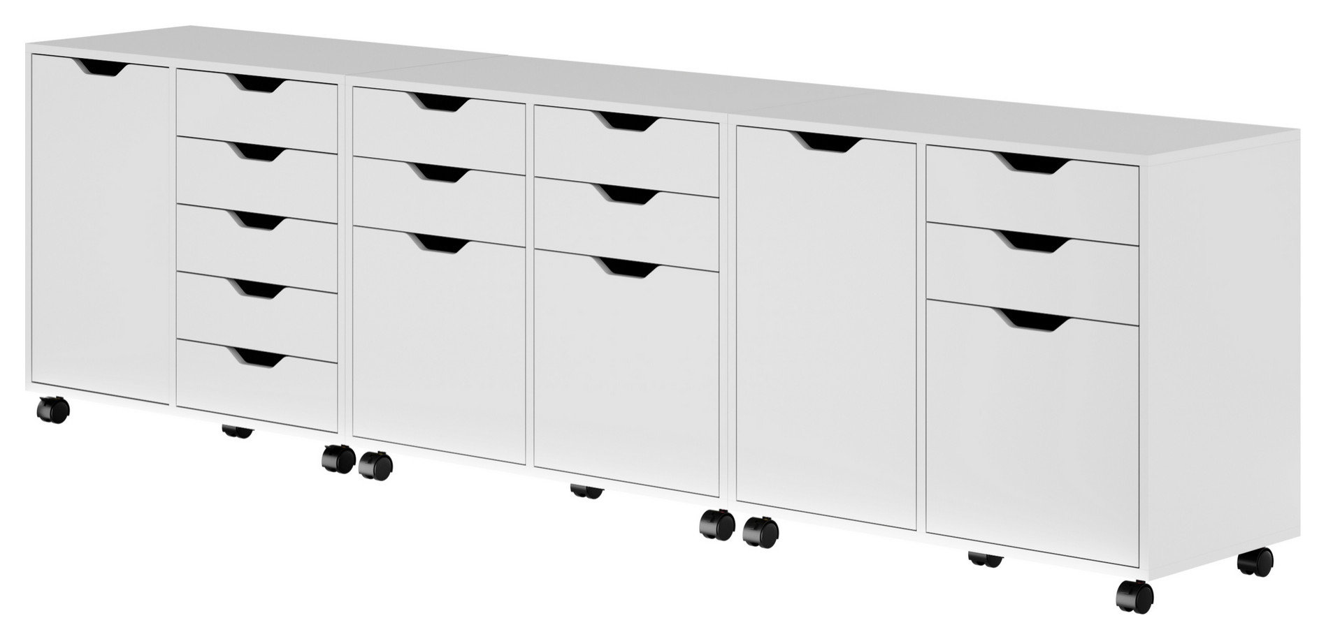 Halifax 3-Pc Cabinet Set with File Drawer, White - Transitional ...