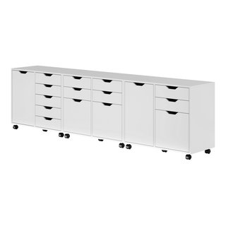 Halifax 3-Pc Cabinet Set with File Drawer, White - Transitional ...
