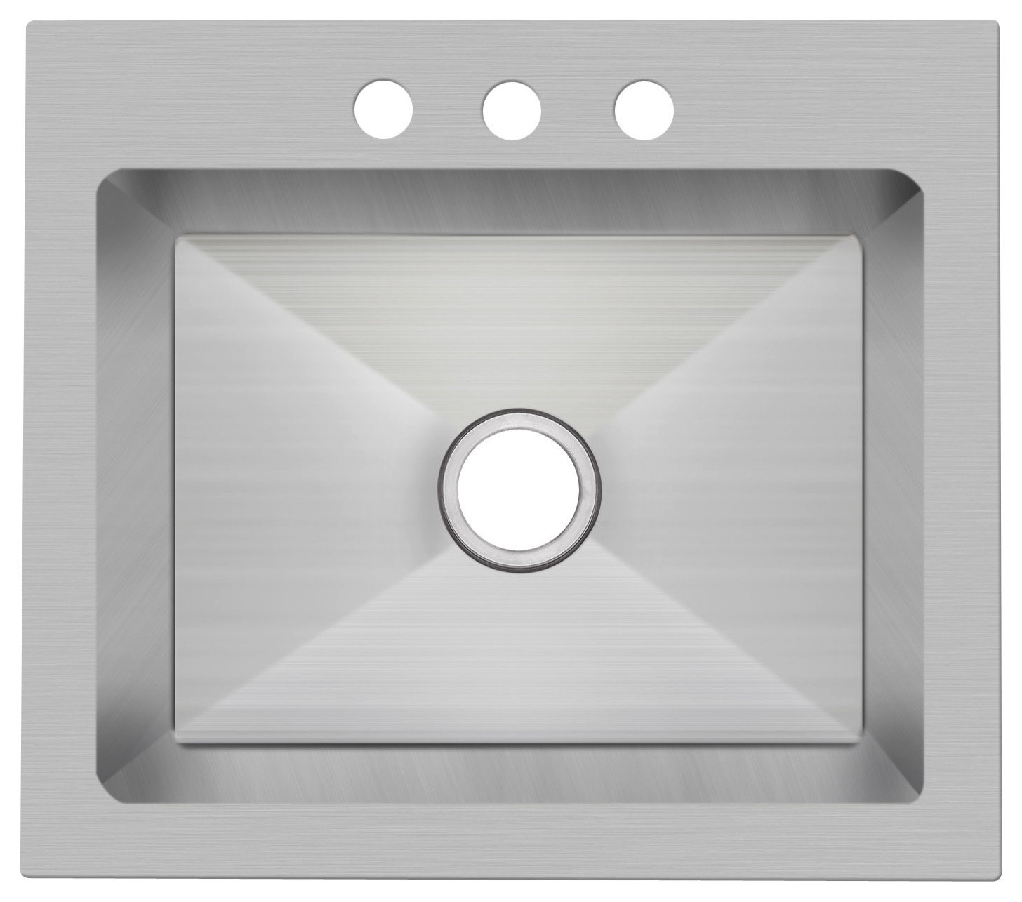 PROFLO PFDM1B252293 Sault 25" Drop In - Contemporary - Kitchen Sinks ...