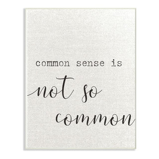 Common Sense Not So Common Typography Framed Giclee Texturized Art, 13 ...