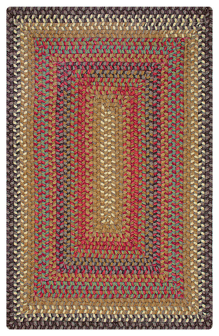 Homespice D"cor Calico Wool Braided Rug Rect, 27 x 45" - Contemporary ...