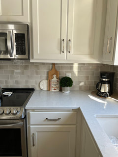 Daltile, One Quartz Surface, Golden Gate counter top.