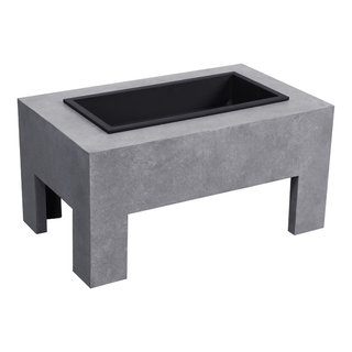 Astella Monolith Fire Basin - Contemporary - Fire Pits - by Astella | Houzz