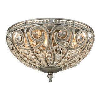 Elk Lighting 15993/3 Elizabethan 3-Light Flush - Traditional - Flush ...