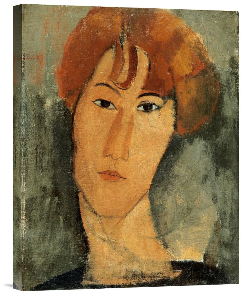 "A Young Woman" Stretched Canvas Giclee by Amedeo Modigliani, 17"x22 ...