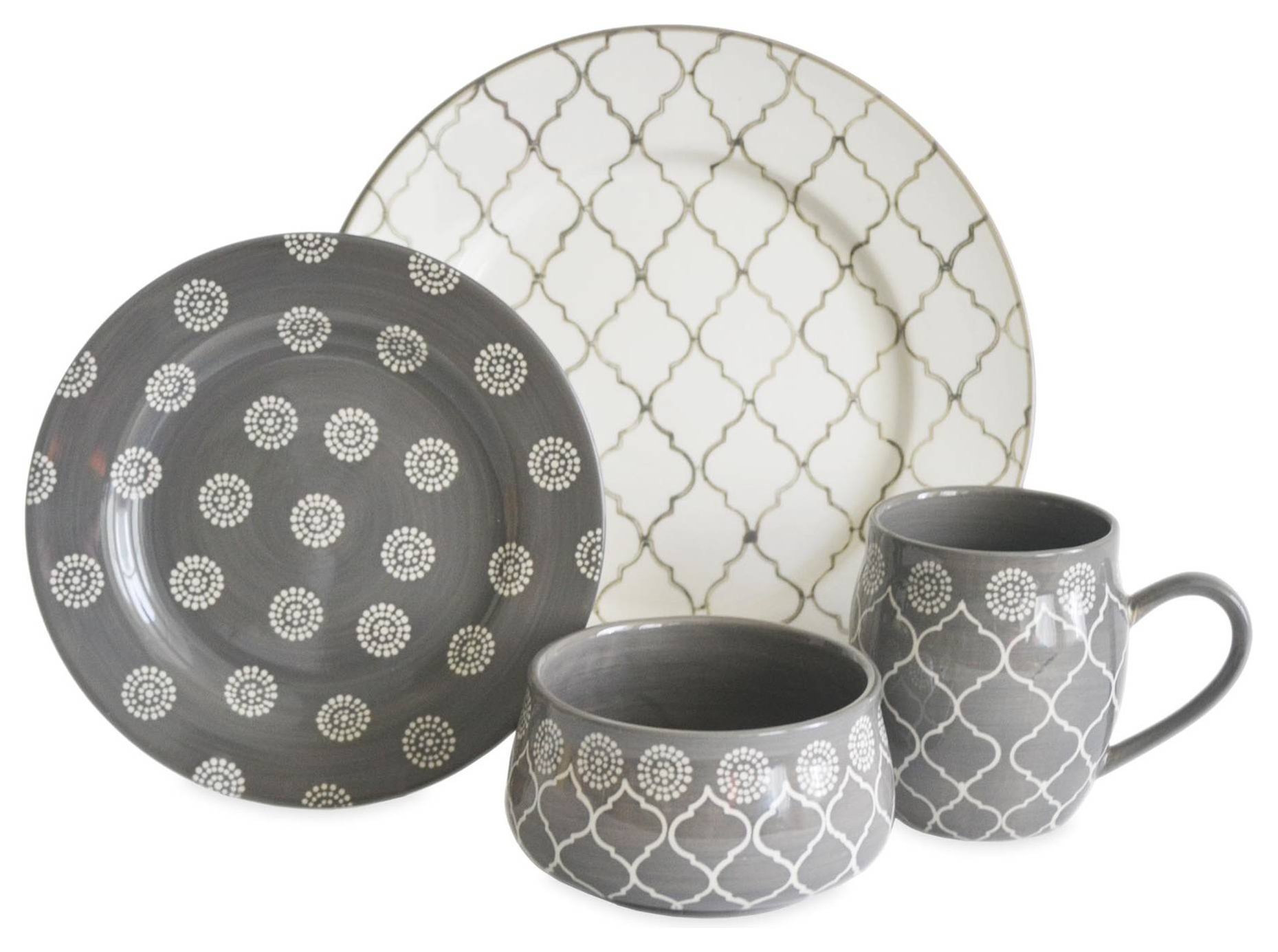 Moroccan 16-Piece Dinnerware Set - Mediterranean - Dinnerware Sets - by ...