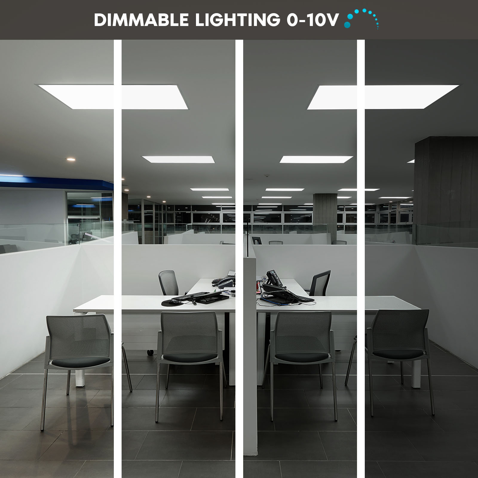 Luxrite 2x4 FT LED Drop Ceiling Light Fixture, 30/40/50W, 3CCT 4PK ...