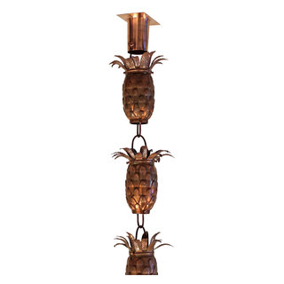 Pineapple Theme Copper Rain Chain With Installation Kit, 8 Foot ...