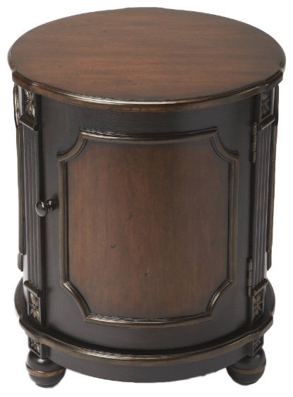 Butler Thurmond Cafe Noir Drum Table - Traditional - Side Tables And ...