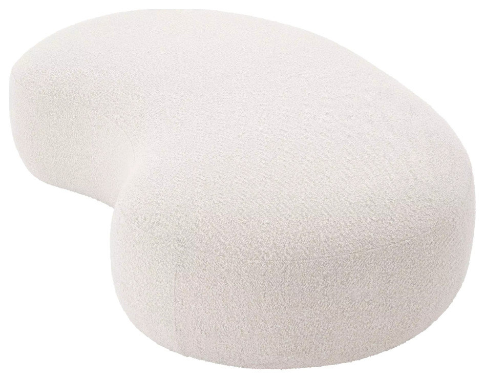 Boucle Cream Curve Bench | Eichholtz Bjorn - Contemporary - Upholstered ...