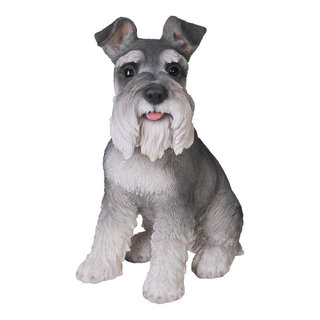 Miniature Schnauzer Dog Garden Statue, 13.75" - Contemporary - Garden ...