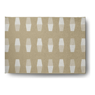 2' x 3' Bowling Pins Nautical Indoor/Outdoor Rug, Shark Blue, 5' x 7 ...