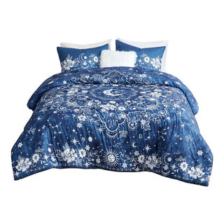 Intelligent Design Stella Celestial Comforter Set, Navy - Contemporary ...
