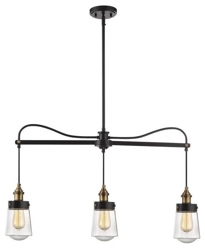 Savoy 1-2062-3-51, Macauley 3 Light Linear Chandelier - Industrial ...
