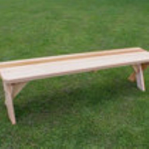 Red Cedar Cross Legged Bench, 10' - Farmhouse - Outdoor Benches - by ...