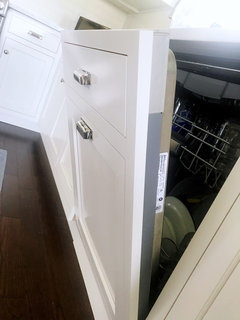 How to attach drawer front, frame, and door for a false inset panel??