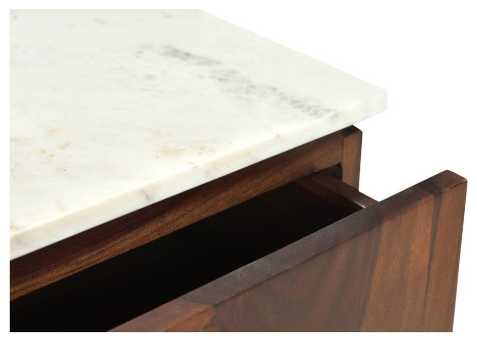 Dominic Marble Nightstand, Belen Kox - Industrial - Nightstands And ...