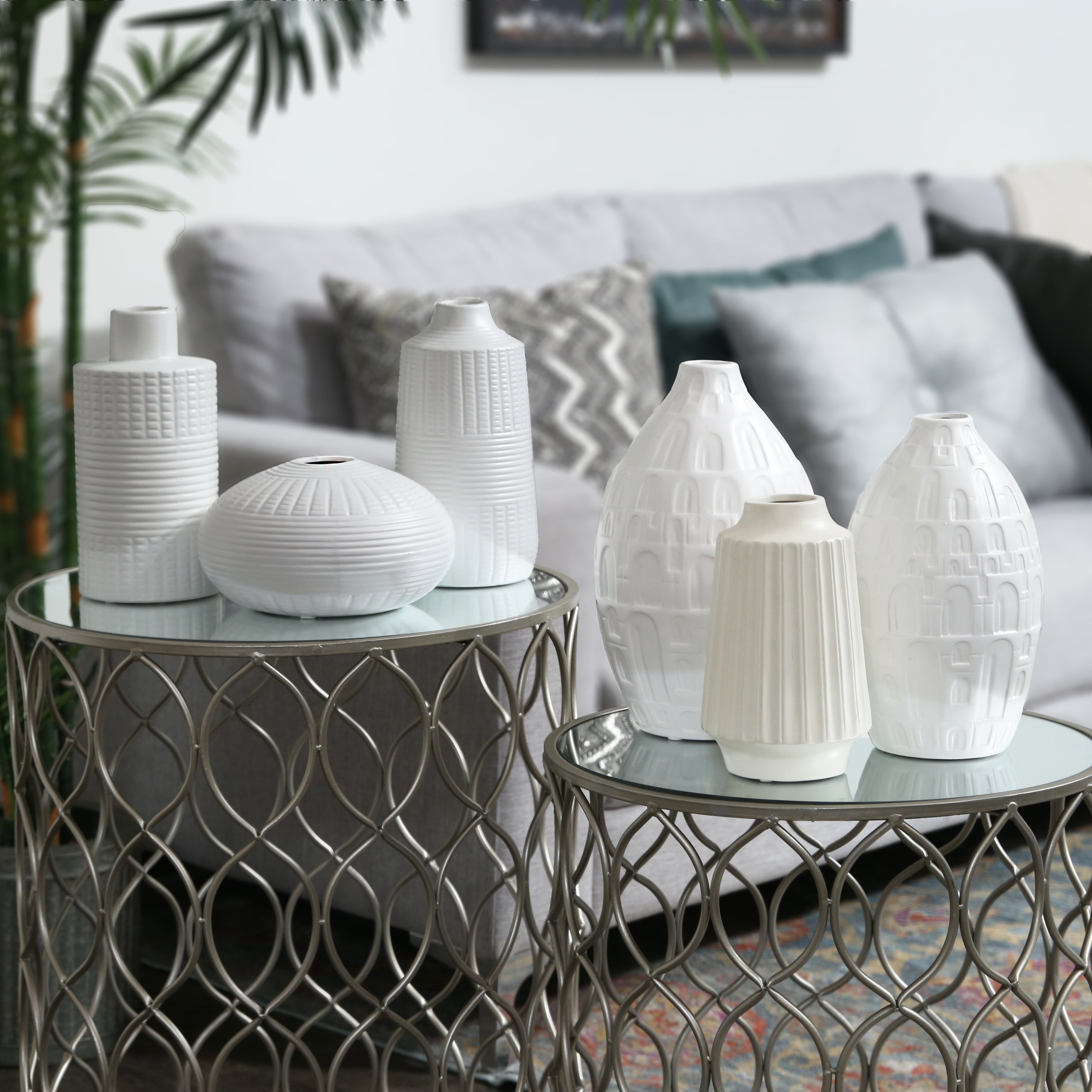 Sumatra Ceramic Vase, Matte White - Transitional - Vases - by Urban ...