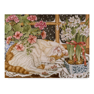 Jan Benz 'Long Winters Nap' Canvas Art, 24"x18" - Contemporary - Prints ...