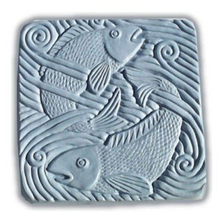 Fish in Water Stepping Stone Mold - Asian - Landscaping Stones And ...