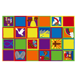 Christian Squares Rug, 76" X 12 - Contemporary - Kids Rugs - by ...