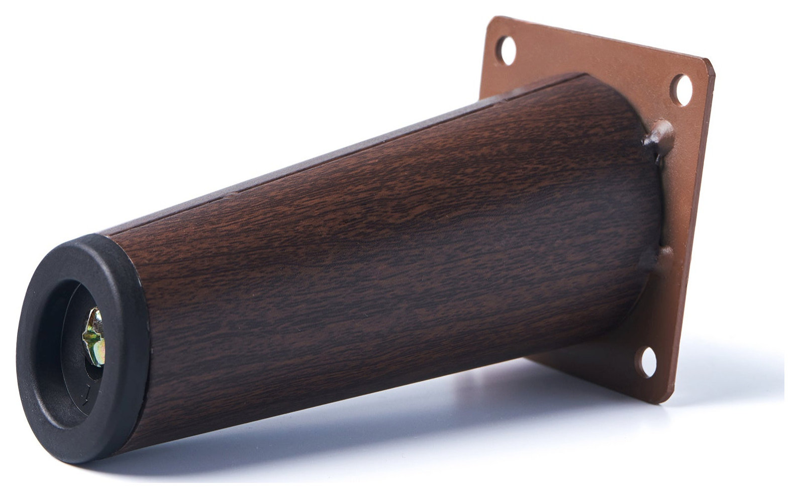 Round Steel Dark Wood Slanted Legs Heavy Duty, 5", Set of 1 - Table ...