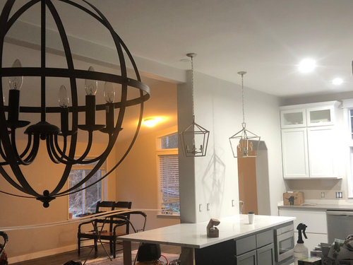 Installing island overhang support posts