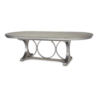 Eclipse Oval Dining Table - Moonlight Gray - Transitional - Dining ...