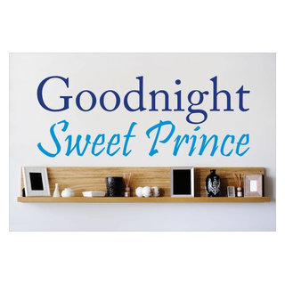 Decal Vinyl Wall Sticker, Goodnight Sweet Prince Quote, 12x30", 12X30 ...