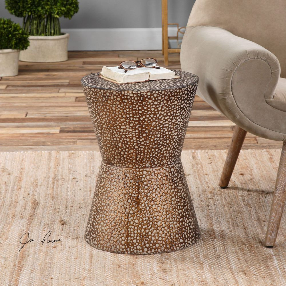 Uttermost Cutler 14 x 20" Drum Shaped Accent Table - Contemporary ...