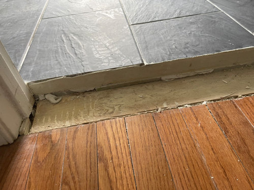 How do merge a 2 inch floor difference