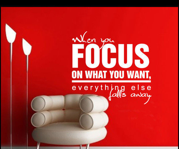 When you focus on what you want everything else falls away Wall Decal ...