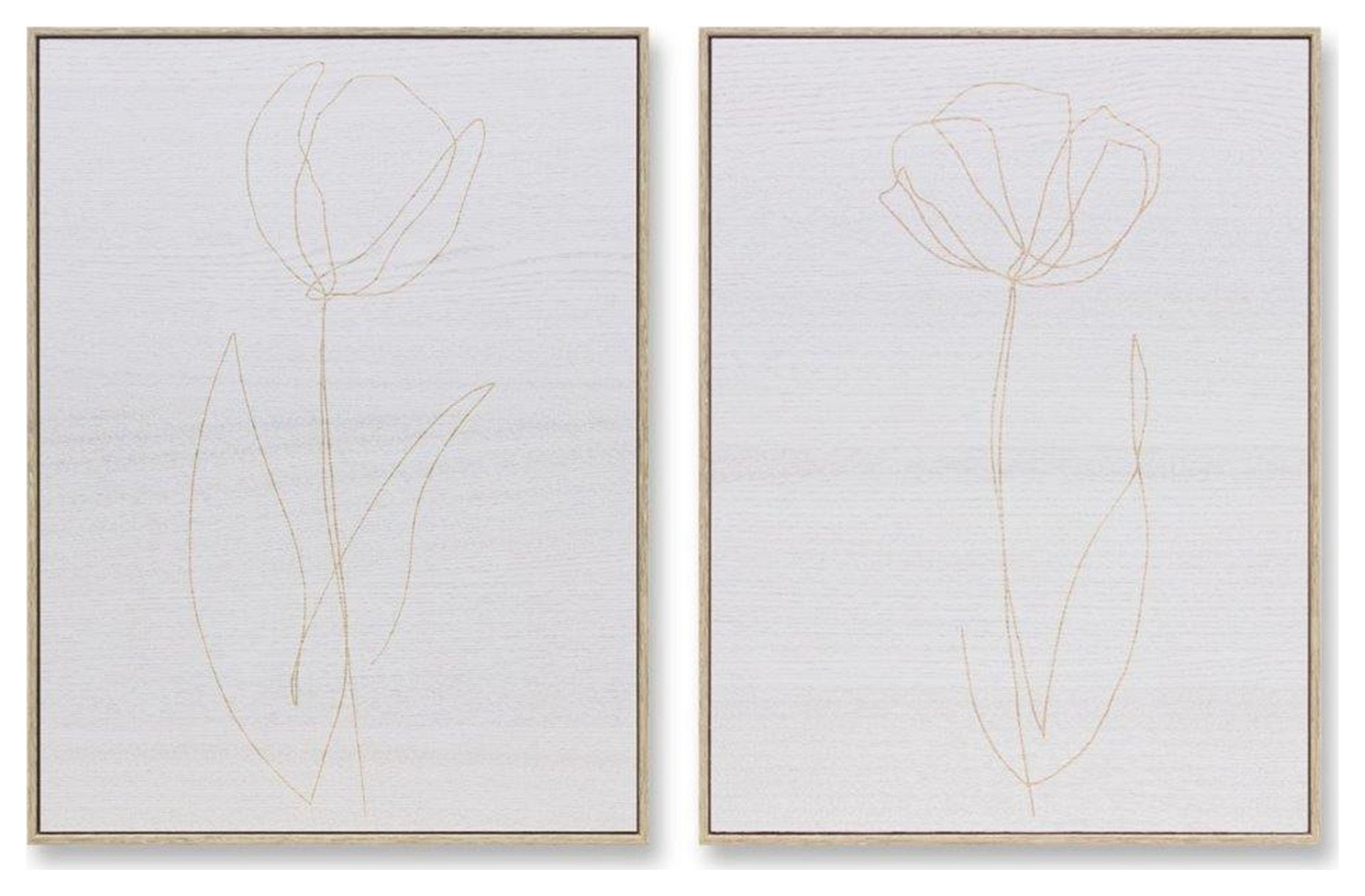 Line Art, 2-Piece Set, 12.25"Lx16.25"H Plastic/MDF - Contemporary ...