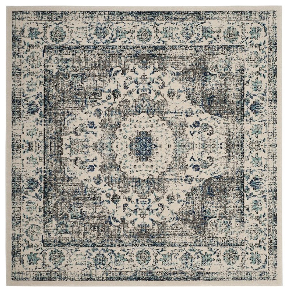Safavieh Evoke 11' Round Rug in Gray and Ivory, 11' Square ...
