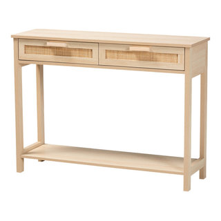 Mignon Mid-Century Modern Natural Rattan - Tropical - Console Tables ...