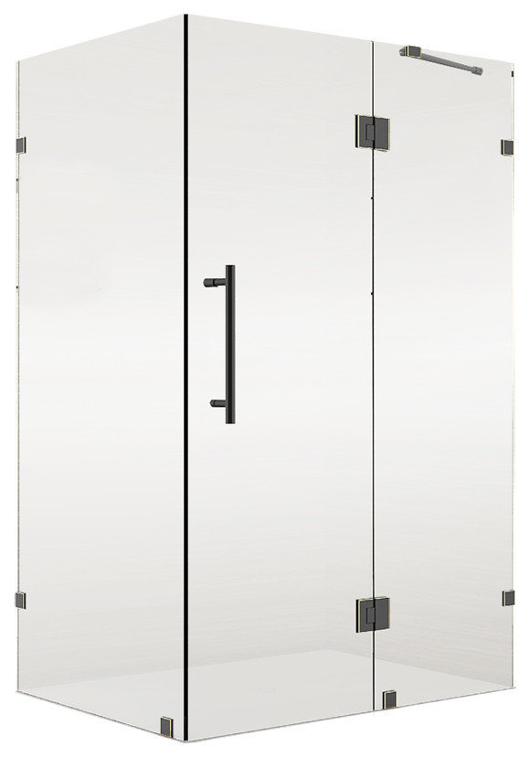 Avalux GS Frameless Shower Enclosure, Shelves, Oil-Rubbed Bronze, 34"x38"x72" - Contemporary ...
