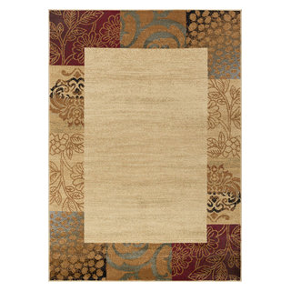 Sedona Transitional Floral Area Rug, 5' x 7' - Contemporary - Area Rugs ...