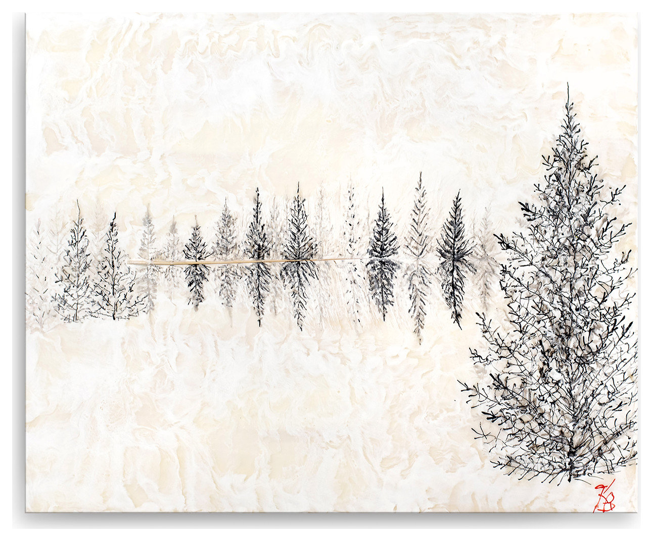 Monoscape V' Wrapped Canvas Wall Art by Karen Biery, 16"x12 ...