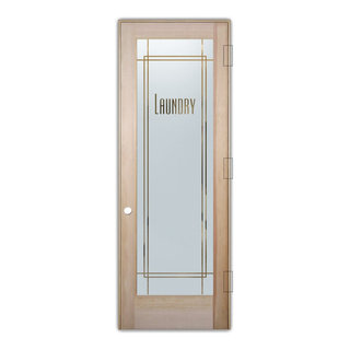 Laundry Room Doors - Ultra Laundry Frosted Glass Design - 28" x 80 ...