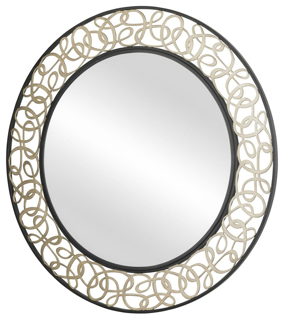Scribble Wall Mirror, Matte Black with Artifact - Contemporary - Wall ...