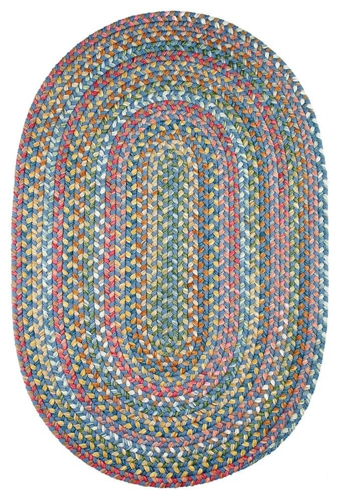 Rhody Rug Country Jewel Rug, Sapphire, 7'X9' Oval, 7'x9' Oval - Area ...