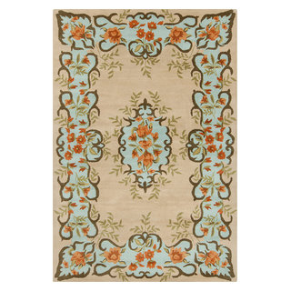 Allie Floral Contemporary Area Rug - Traditional - Area Rugs - by ...