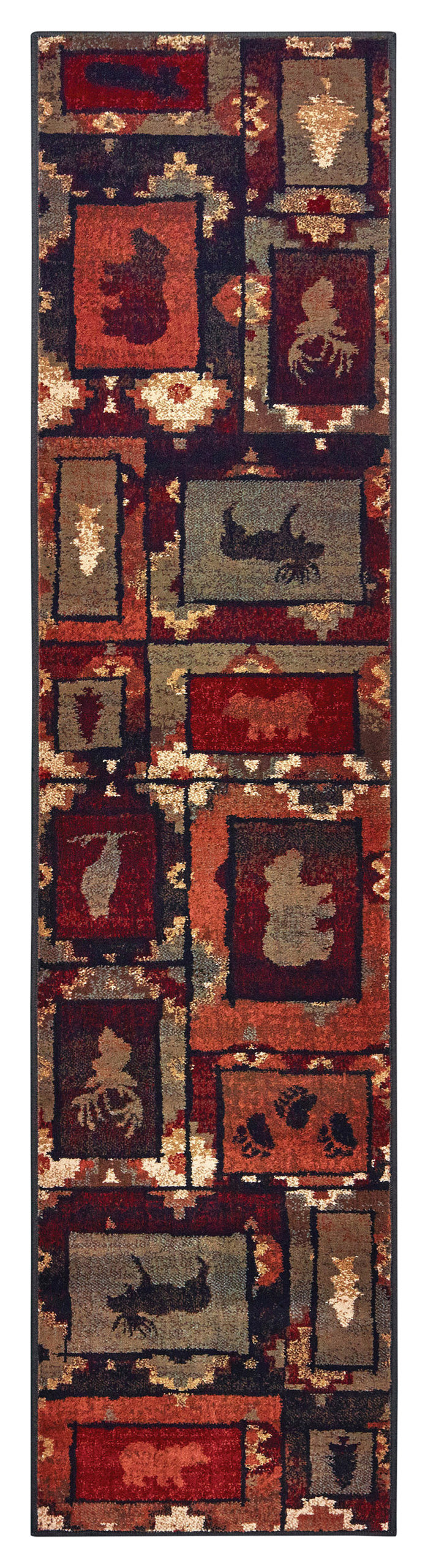 Oriental Weavers Woodlands 9601D Brown Rust Area Rug, 1'10"X7'6 ...