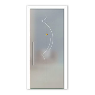Frameless Glass Pocket Sliding Door, 34"x84" - Contemporary - Interior ...