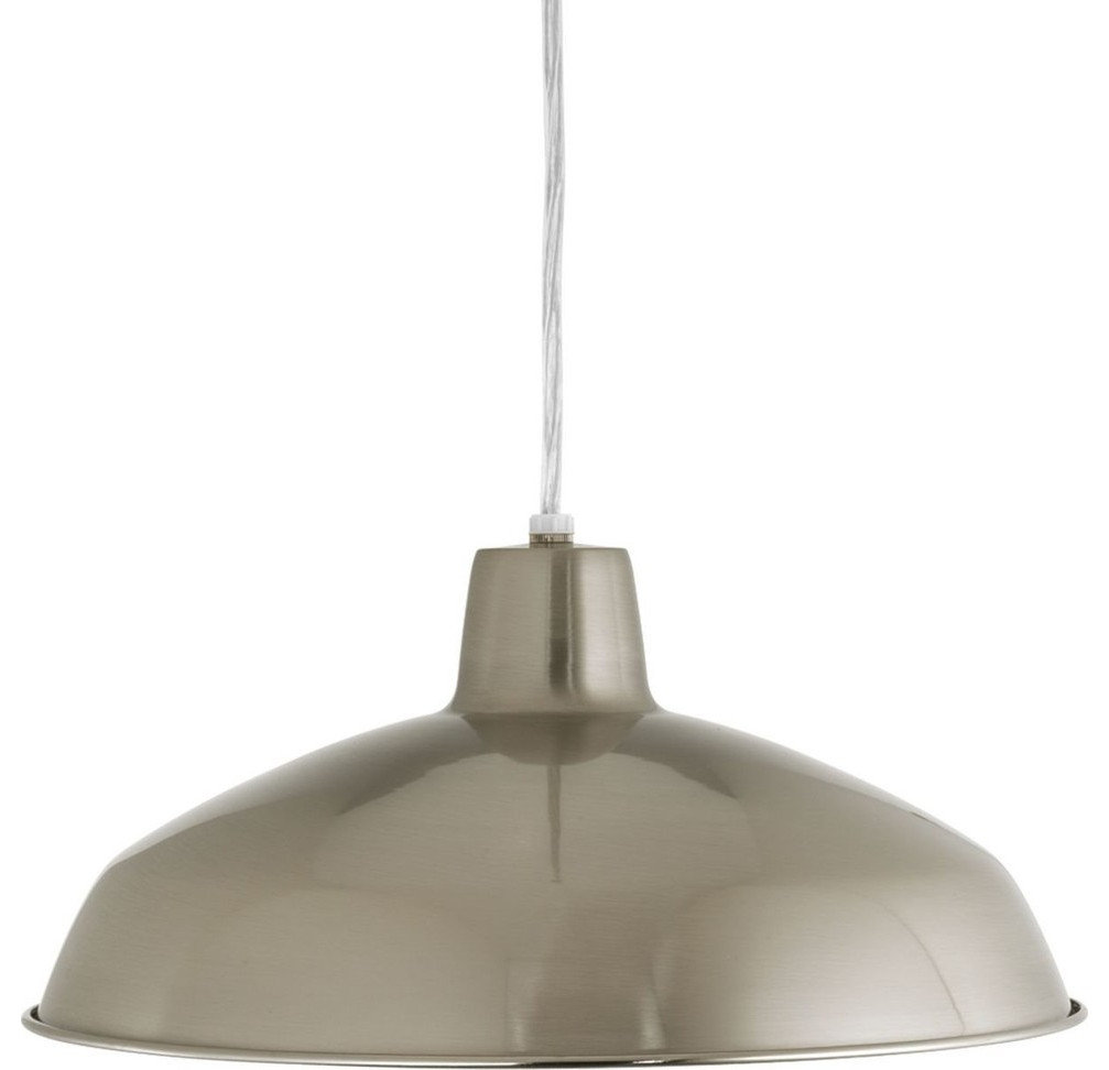 Metal Shade 1-Light, Cord Hung Led Pendant With AC Led Module, Brushed ...